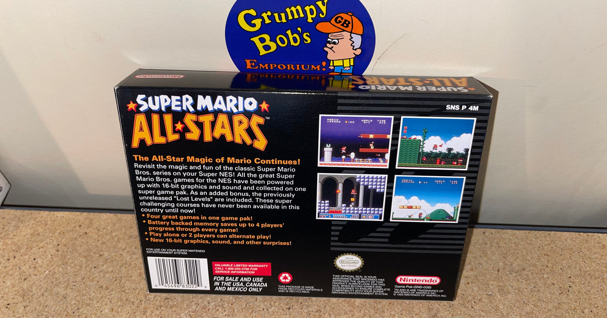 Super Mario All Stars (Super Nintendo) Pre-Owned: Game, Manual, Dust C ...