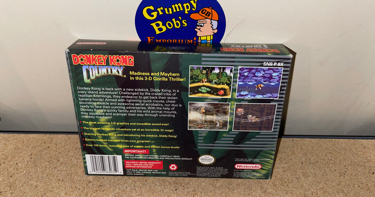 Donkey Kong Country (Super Nintendo) Pre-Owned: Game, Manual, "Player ...