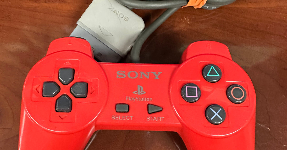 Official SONY Wired Controller - Red (Playstation 1 Accessory) Pre-Own ...