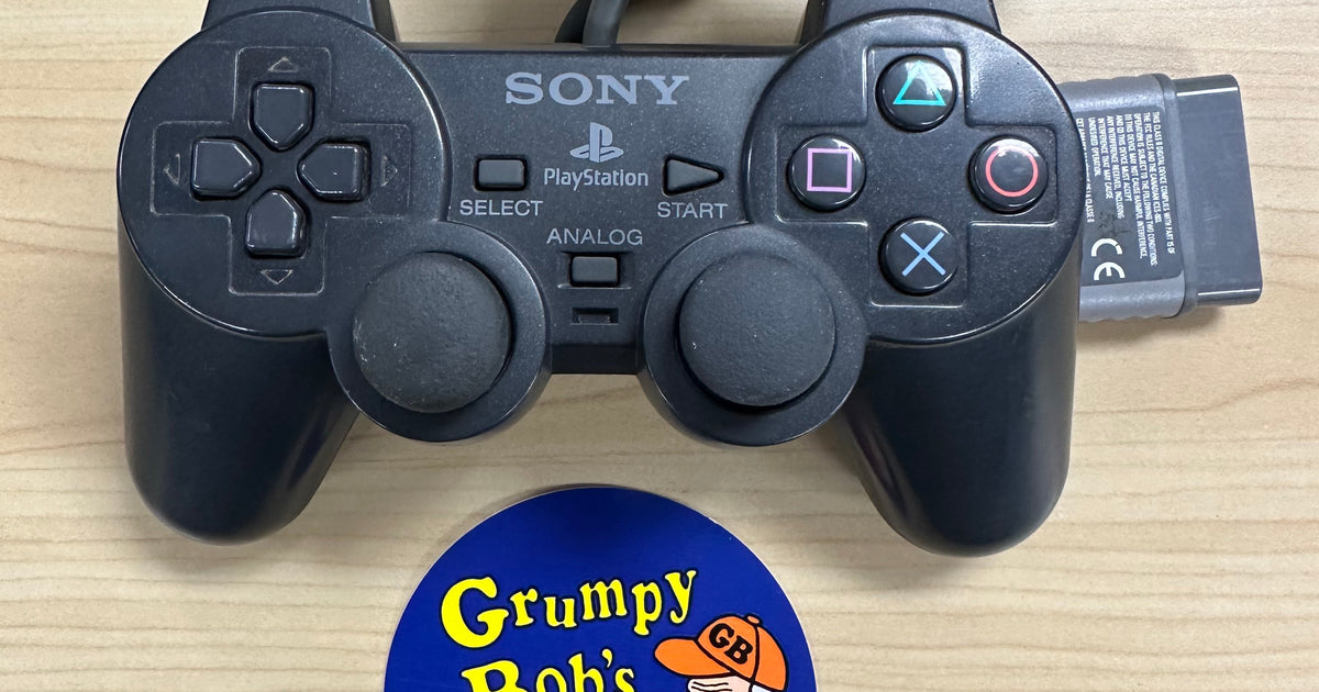 Wired Controller - Official - Analog Dualshock - Black (Playstation 1 ...