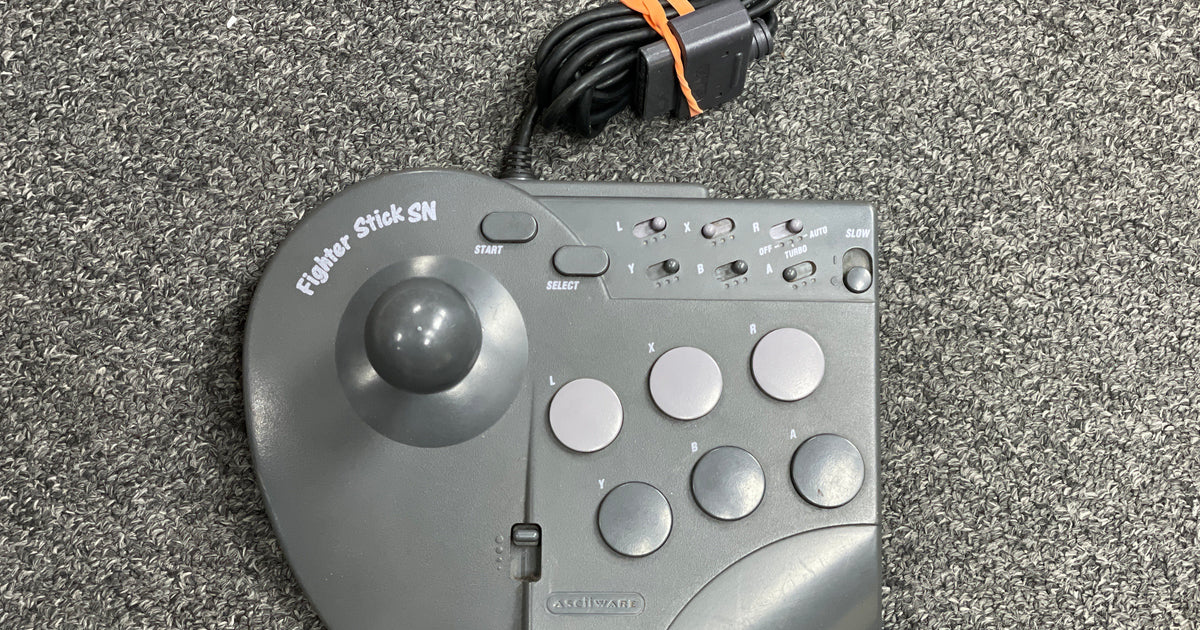 Wired Controller - Fighter Stick SN - Asciiware - Grey (Super Nintendo ...