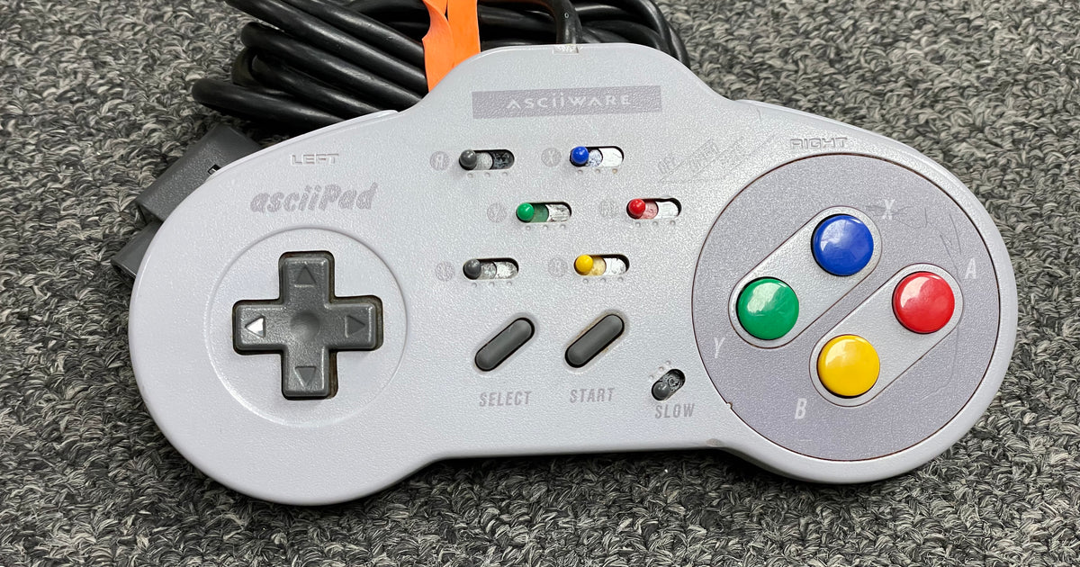 Wired Controller - asciiPad / Asciiware - Turbo - Grey (Super Nintendo ...