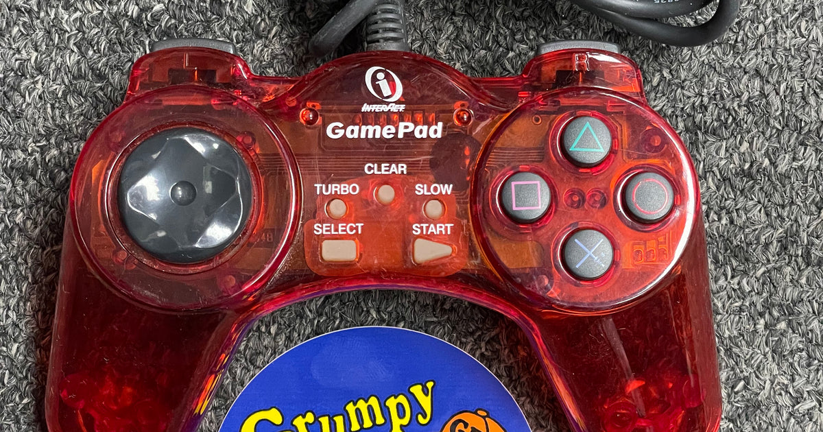 Wired Controller - Turbo GamePad - Interact - Red (Playstation 1) Pre ...