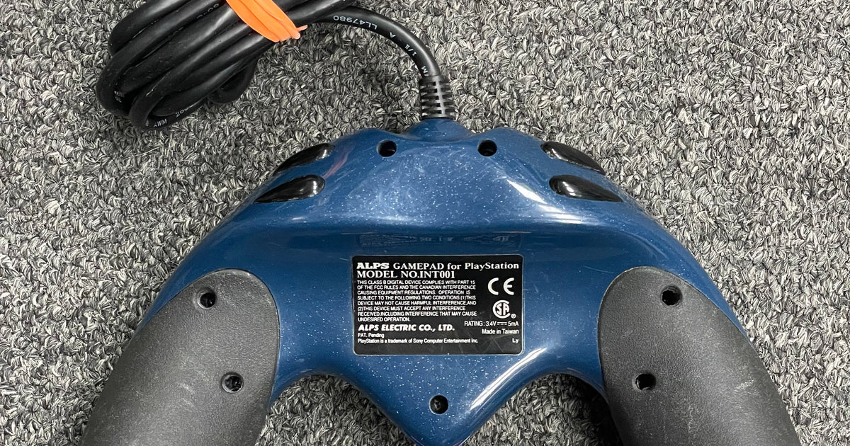 Wired Controller - GamePad - Alps Interactive - Blue (Playstation 1) P ...