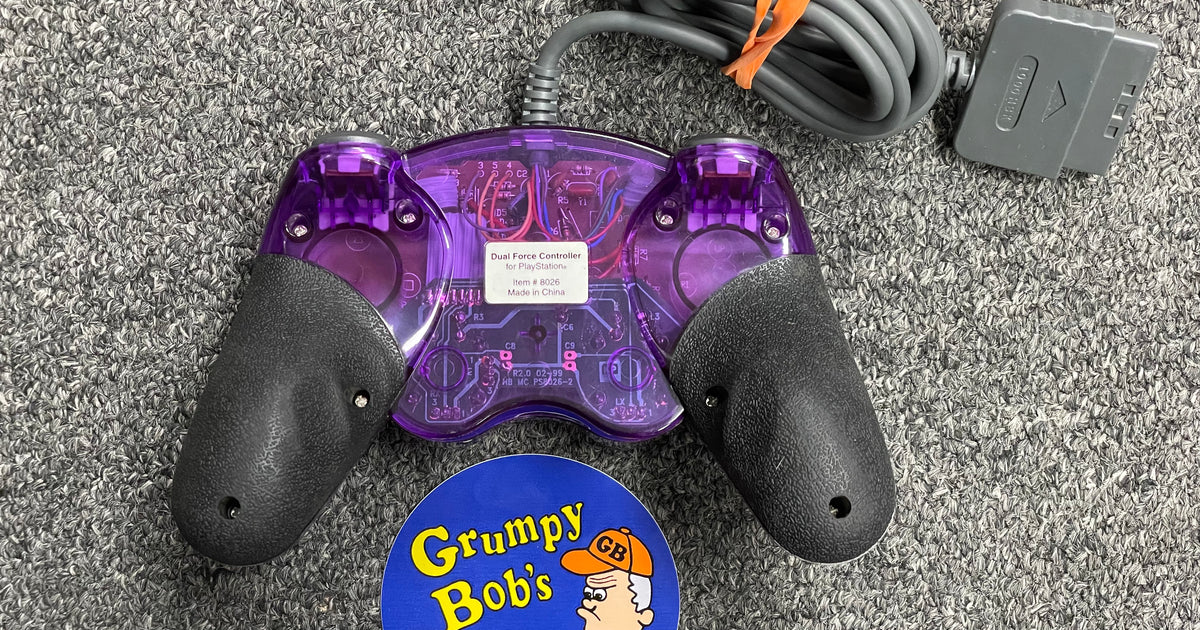 Wired Turbo Controller - Dual Force - MadCatz - Purple (Playstation 1 ...