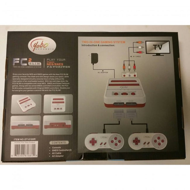 System - FC2 Slim - Red/White (NES/SNES) (Yobo) NEW – Grumpy Bob’s ...