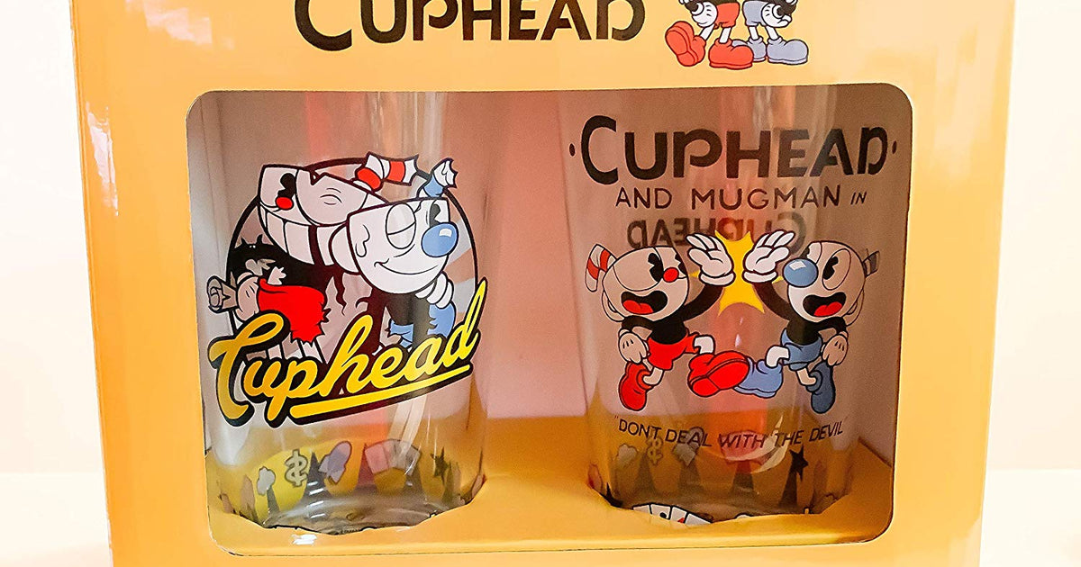 Cuphead and Mugman - 2 Piece Pint Glass Set (NEW) – Grumpy Bob’s ...