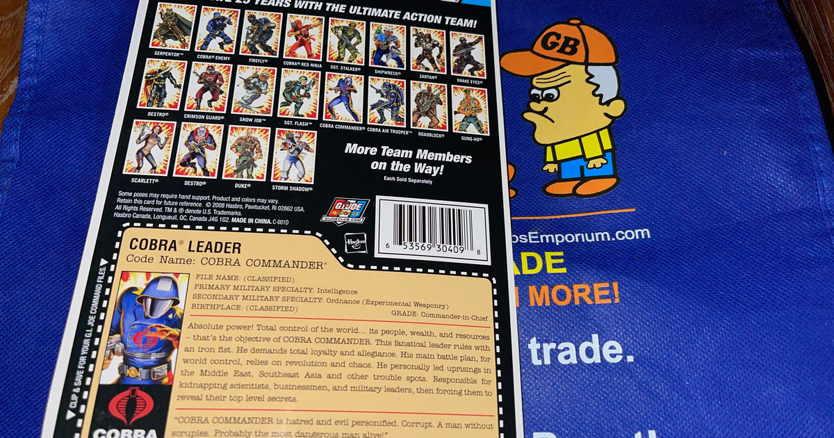 G.I. Joe: Cobra Leader / Code Name: Cobra Commander (Cobra Enemy) From ...