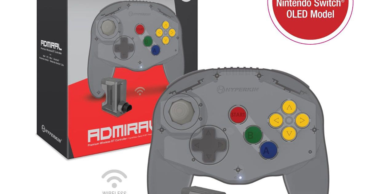 "Admiral" Premium BT Controller (Space Black) (Hyperkin) (Nintendo 64 ...